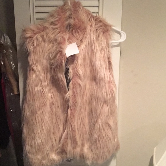 Jackets & Coats | Rose Colored Faux Fur Vest | Poshmark