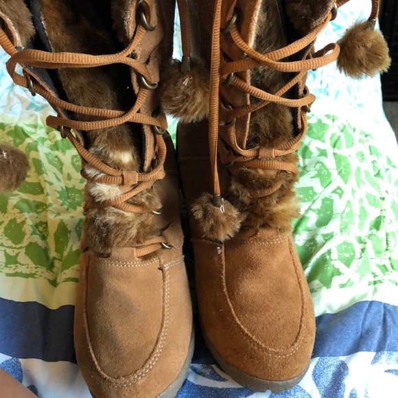 Sporto | Shoes | Sporto Sally Winter Lace Up Boots Faux Fur Lining ...