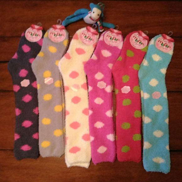 Accessories | Pink Fuzzy Knee High Socks | Poshmark