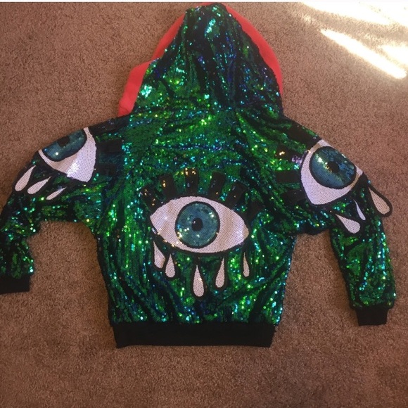 Jackets & Coats | Offer Sequin Evil Eye Jacket Rave Festival Top | Poshmark