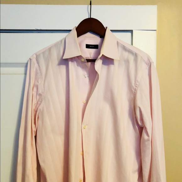 Hugo Boss | Shirts | Hugo Boss Pink Dress Shirt 65 | Poshmark