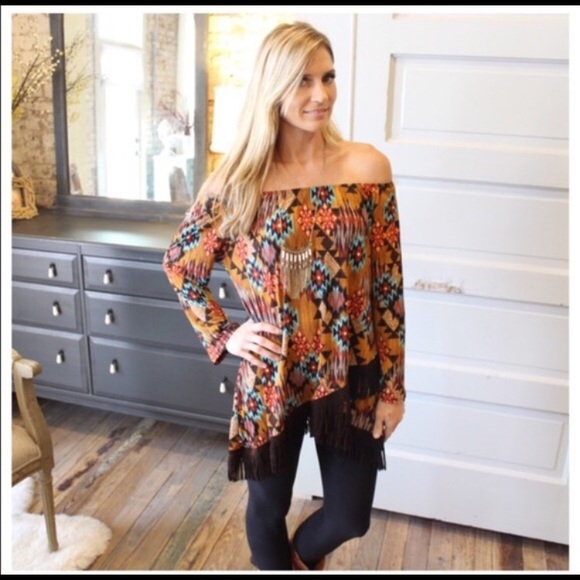 Tops | Southwest Suede Fringe Tunic Top A Must Have | Poshmark