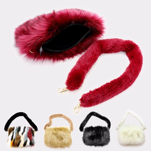 Bags | Furry Clutch Bag | Poshmark