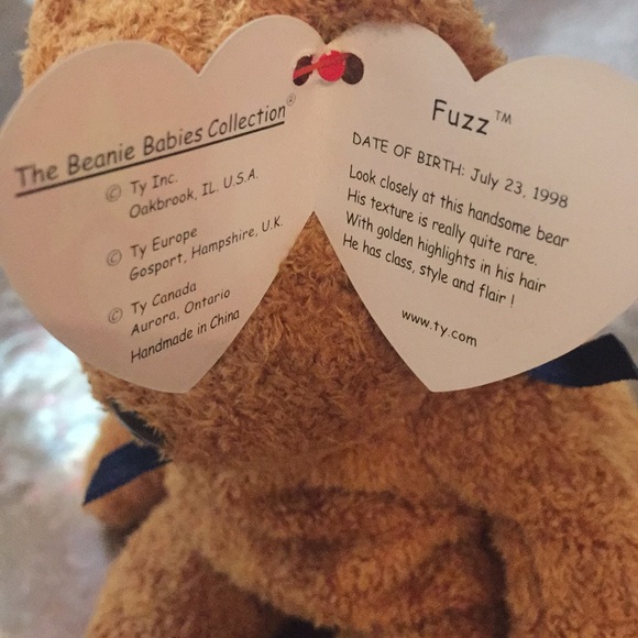 Beanie Baby | Other | Rare Fuzz Beanie Baby With Tag Errors | Poshmark