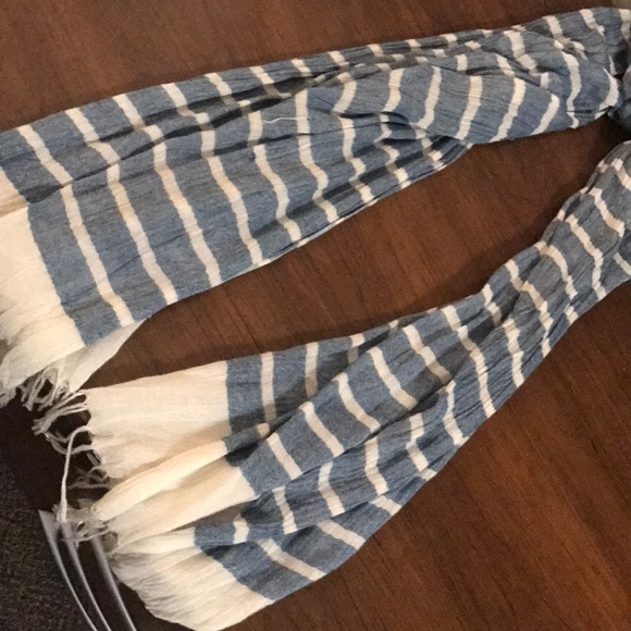 Accessories | Very Cute Blue And White Stripped Scarf | Poshmark