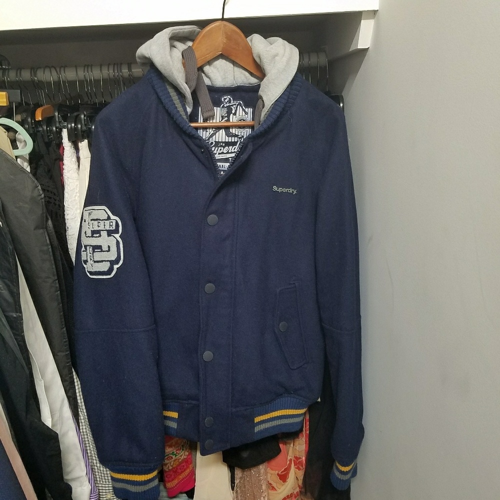 Superdry Mens Wool Stadium Varsity Jacket Xl - Gem