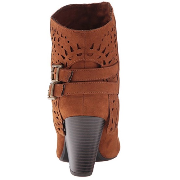 Boutique | Shoes | Cognac Rust Perforated Round Toe Booties | Poshmark