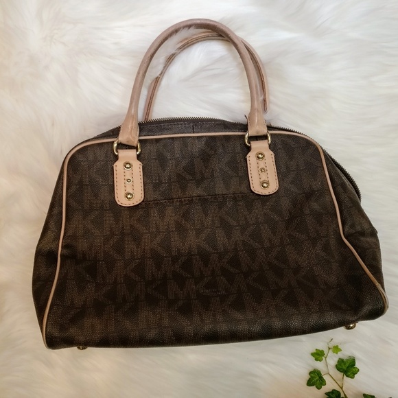 Michael Kors | Bags | Michael Kors Signature Brown Monogrammed Bag | Poshmark