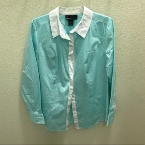 Lane Bryant | Tops | Tiffany Blue Dress Shirt | Poshmark