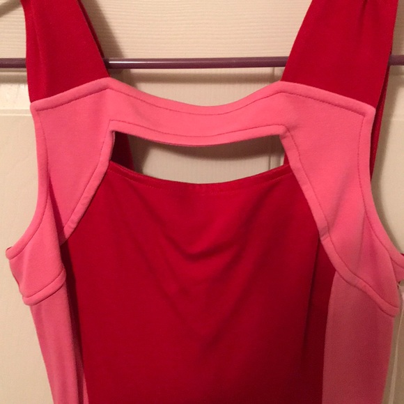2B.Rych | Dresses | Pink And Red Cut Out Dress | Poshmark