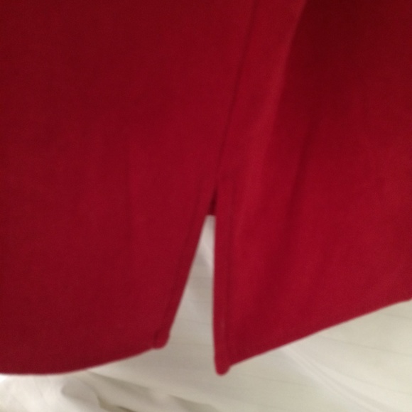 Talbots | Tops | Talbots Red Faux Suede Blouse | Poshmark