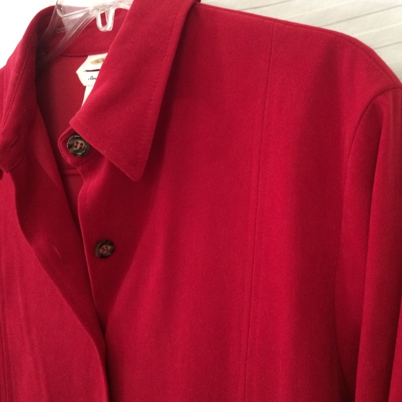 Talbots | Tops | Talbots Red Faux Suede Blouse | Poshmark