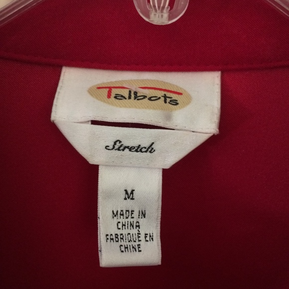 Talbots | Tops | Talbots Red Faux Suede Blouse | Poshmark