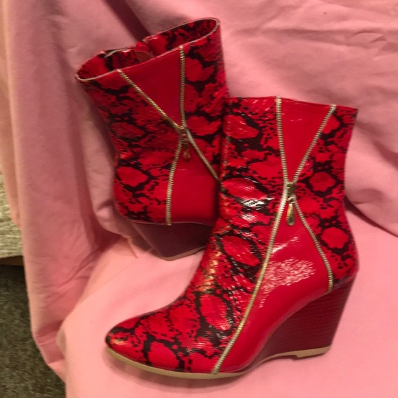 Ashro | Shoes | Wedge Heel Ankle Boots | Poshmark