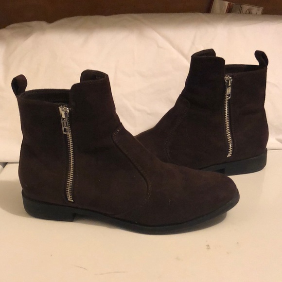 H&M | Shoes | Hm Suede Boots Ankle Booties Size 8 | Poshmark