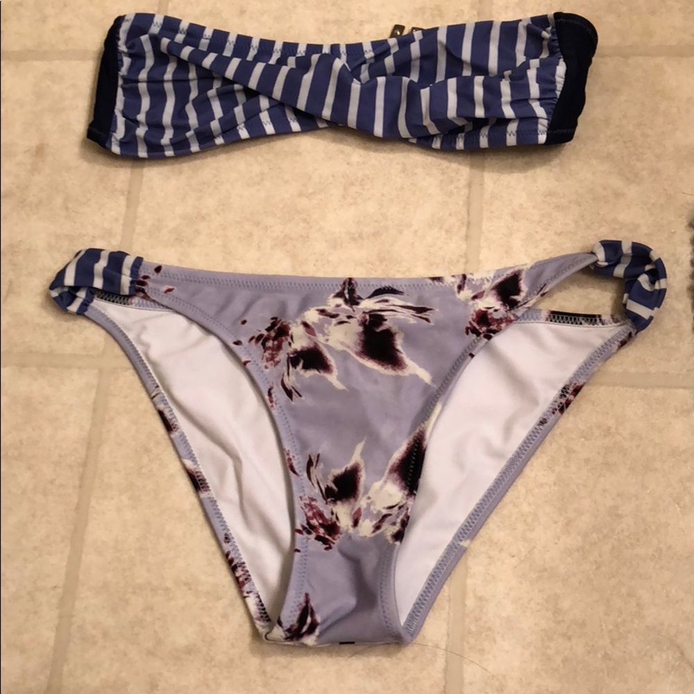 Suno Swimwear Bandeau Top And Triangle Bikini - Gem