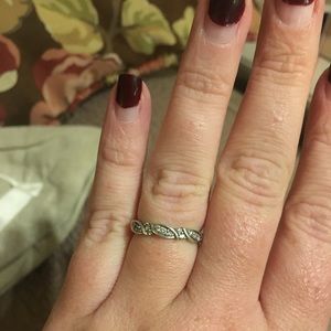 Jewelry | 925 Sterling Silver Real Diamond Band Ring | Poshmark