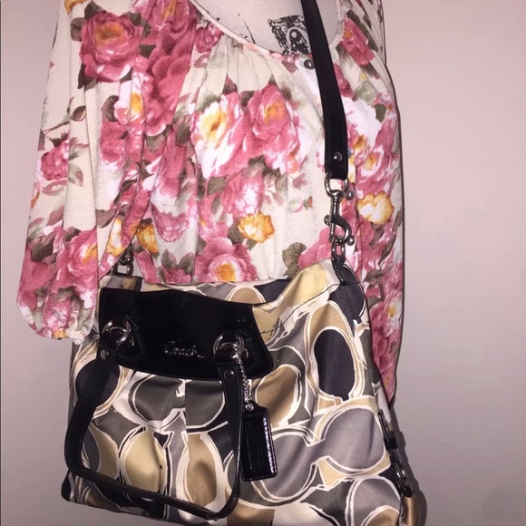 Coach | Bags | Coach Signature Scarf Print Neutral Color Tote | Poshmark