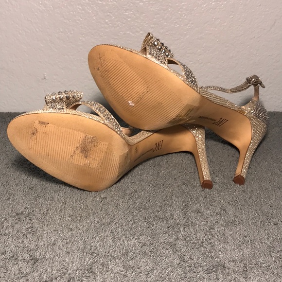 INC International Concepts | Shoes | Inc Reesie Pearl Gold Bow Tstrap ...