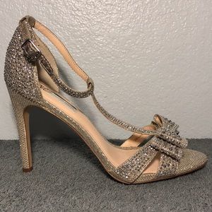 INC International Concepts | Shoes | Inc Reesie Pearl Gold Bow Tstrap ...