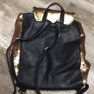 Karma | Bags | Karma Fabulous Gold Sequin Backpack Purse Nwt | Poshmark