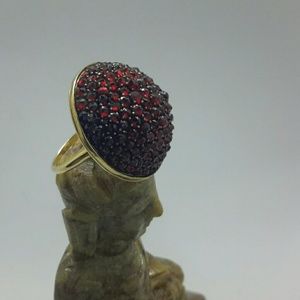 Vintage | Jewelry | Antique Sparkly Rose Cut Garnet Pristine 4kt Ring ...
