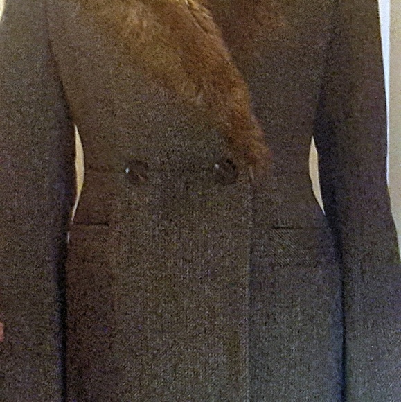 French Connection | Jackets & Coats | Like New Fauxfur Collar Coat ...