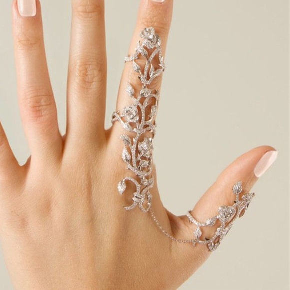 Jewelry | Multiple Finger Thumb And Forefinger Crystal Ring | Poshmark