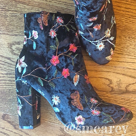 SoMe | Shoes | New Some Aubrey Crushed Velvet Bootie | Poshmark