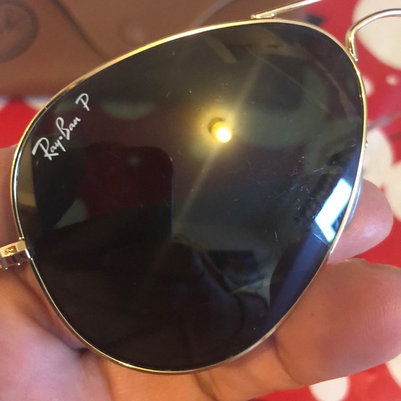 Ray-Ban | Accessories | Ray Ban Gold Rimmed Aviators W Case Cracked ...