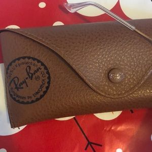 Ray-Ban | Accessories | Ray Ban Gold Rimmed Aviators W Case Cracked ...