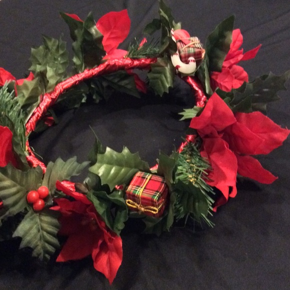 Handmade | Accessories | Poinsettia Christmas Holiday Flower Crown ...