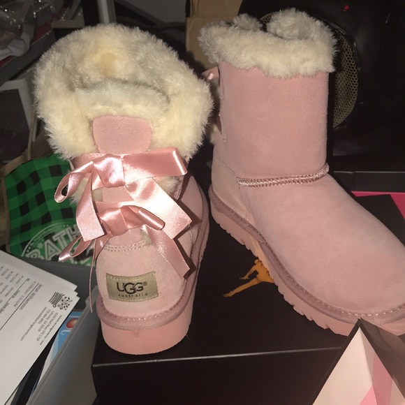 UGG | Shoes | Pink Bailey Bow Uggs | Poshmark