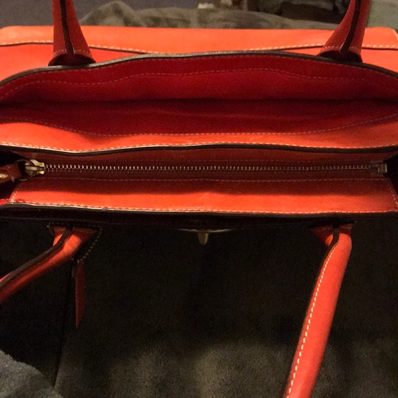 Coach | Bags | Authentic Coach Orange Leather Shoulder Bag | Poshmark