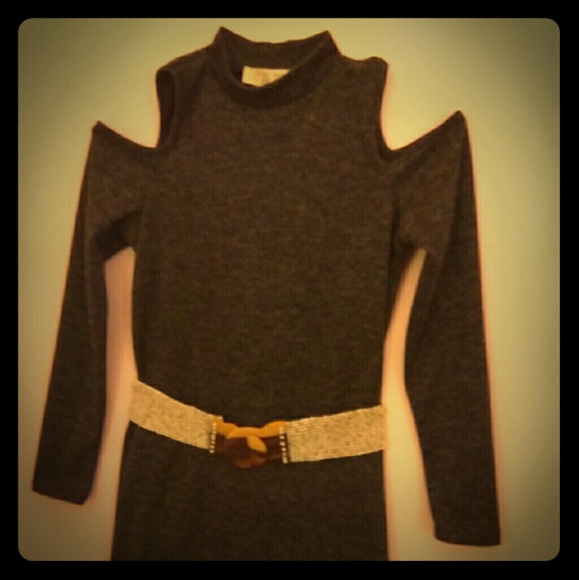 Pink Rose | Dresses | Shoulderless Tunic Dress And Shell Belt | Poshmark