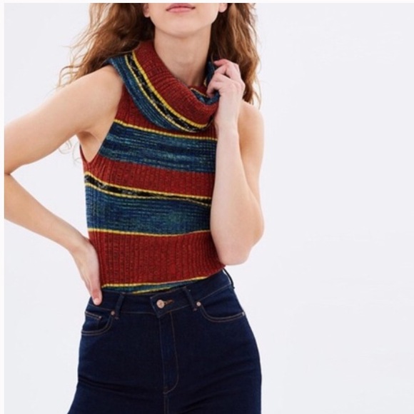 Free People | Sweaters | New Free People Carly Cowl Ribbed Tank Sweater ...