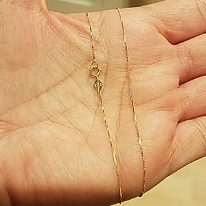 Jewelry | 14k Solid Yellow Gold Box Chain 16 Or 18 Inches | Poshmark