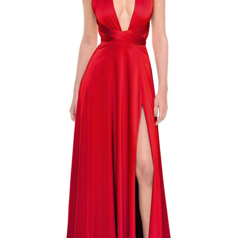 Nadine Merabi Red Gown - Gem