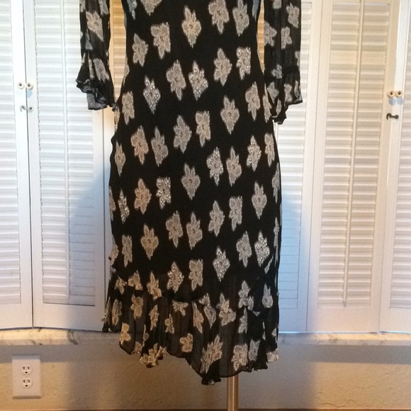 Eva Blue | Dresses | Eva Blue Petite Sheer Beaded Dress | Poshmark