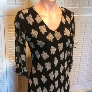 Eva Blue | Dresses | Eva Blue Petite Sheer Beaded Dress | Poshmark