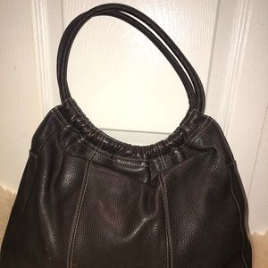 LOFT | Bags | Brown Pebbled Leather Loft Purse | Poshmark