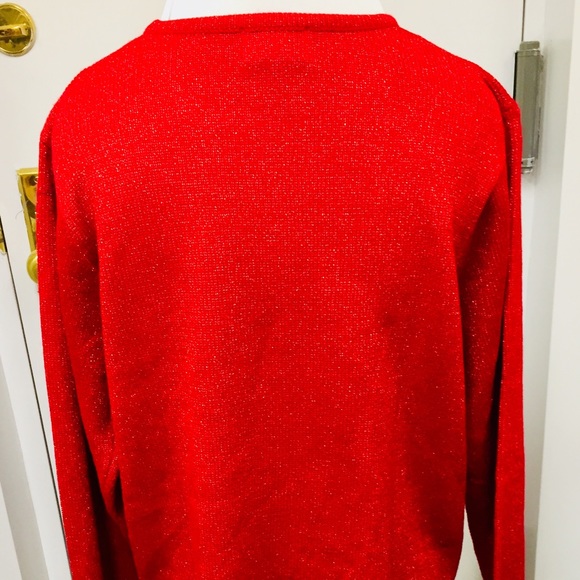 Anthony Richards | Sweaters | Anthony Richards Nwot Gorgus Metallic Red ...