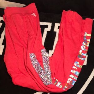 PINK Victoria's Secret | Pants & Jumpsuits | Salevictoria Secret Sequin ...
