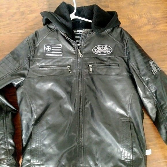 Machine | Jackets & Coats | Mens Machine Faux Leather Jacket Medium ...