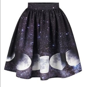 Skirts | Moon Eclipse Skirt Lunar Cosmic Space Universe | Poshmark