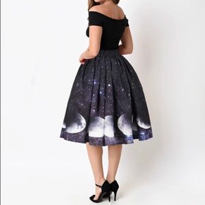 Skirts | Moon Eclipse Skirt Lunar Cosmic Space Universe | Poshmark