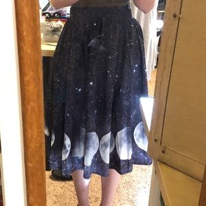 Skirts | Moon Eclipse Skirt Lunar Cosmic Space Universe | Poshmark