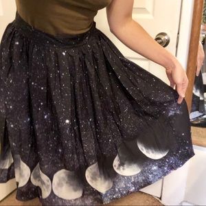 Skirts | Moon Eclipse Skirt Lunar Cosmic Space Universe | Poshmark
