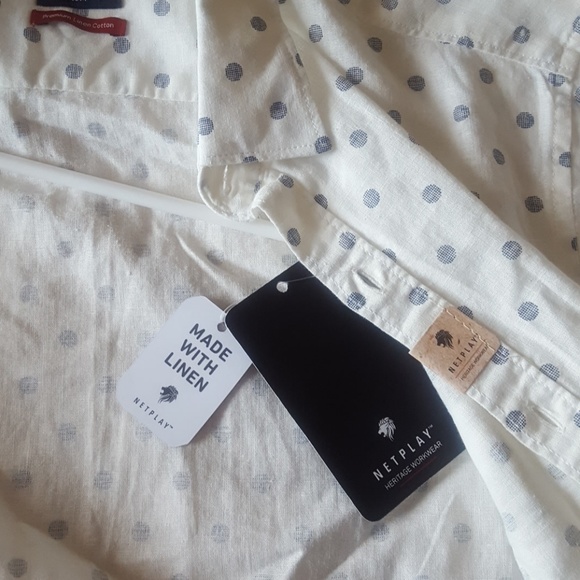 Netplay Heritage Workwear | Shirts | New Netplay Cottonlinen Mens Polka ...
