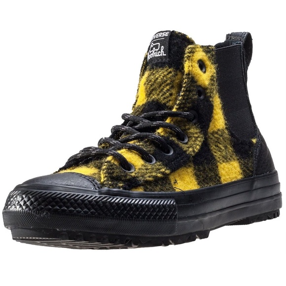 Converse | Shoes | Converse Woolrich Black Yellow Wool Hi Top Sneaker ...